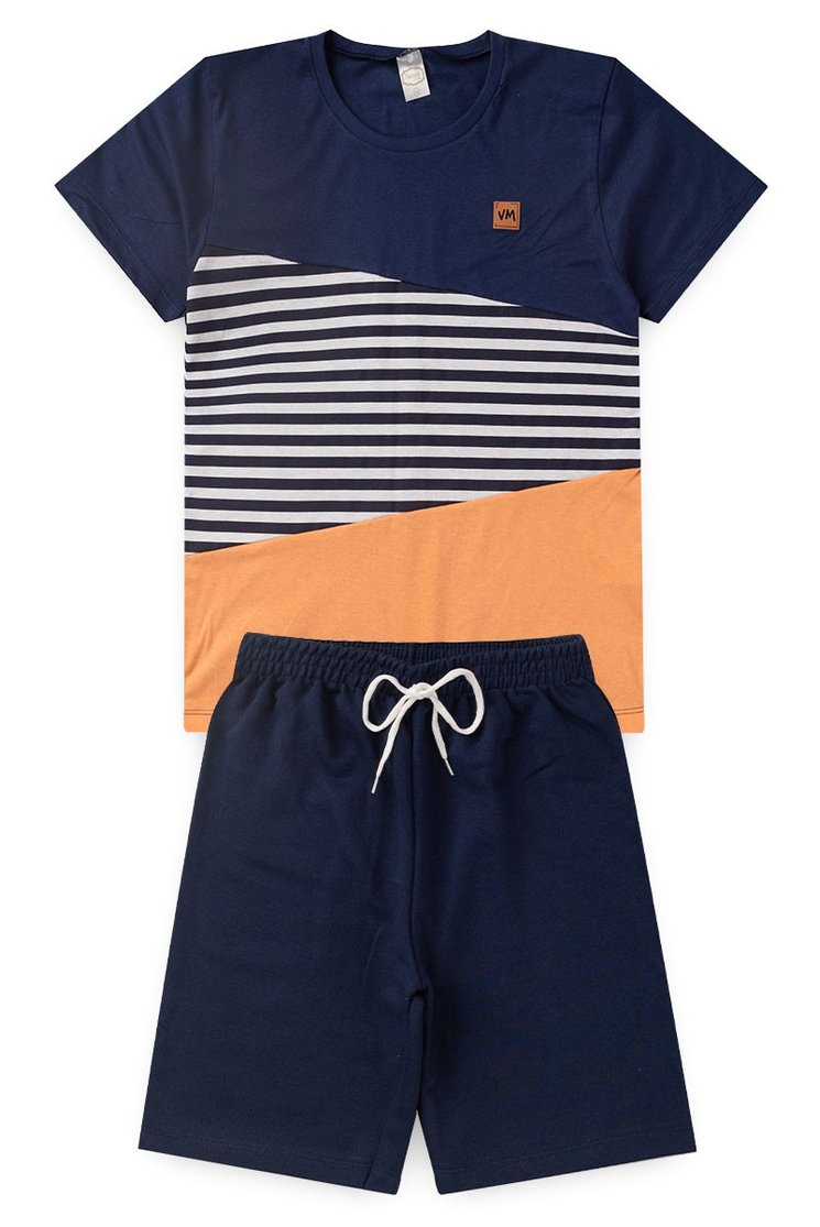 Conjunto Juvenil Masculino Basic Vitrine Madri Marinho